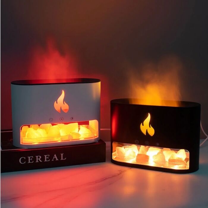 Aroma Diffuser With LED Light and Fireplace Flame Effect -Best designer ...